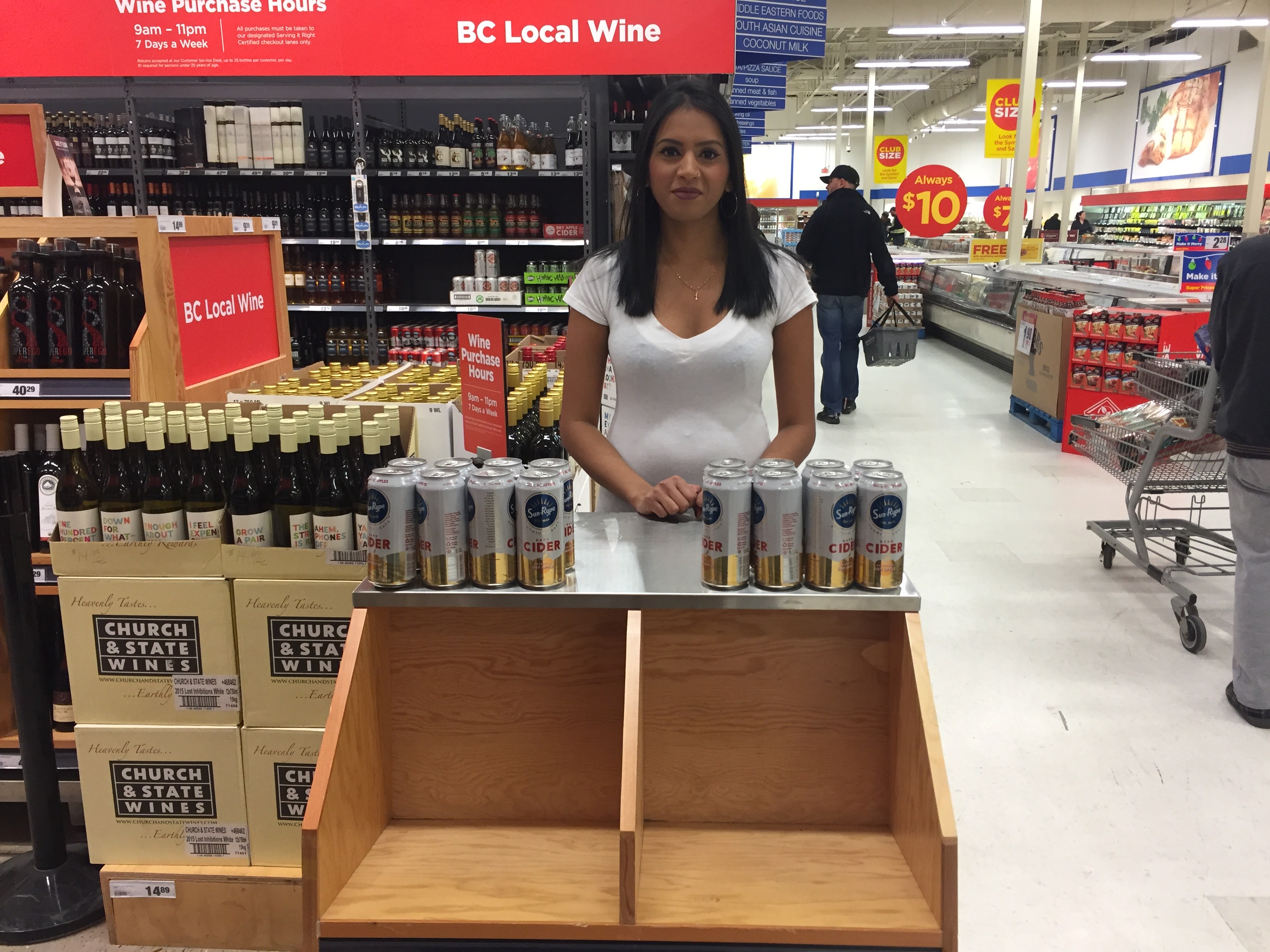 British Columbia Sampling Staff Sample Sun-Rype Cider